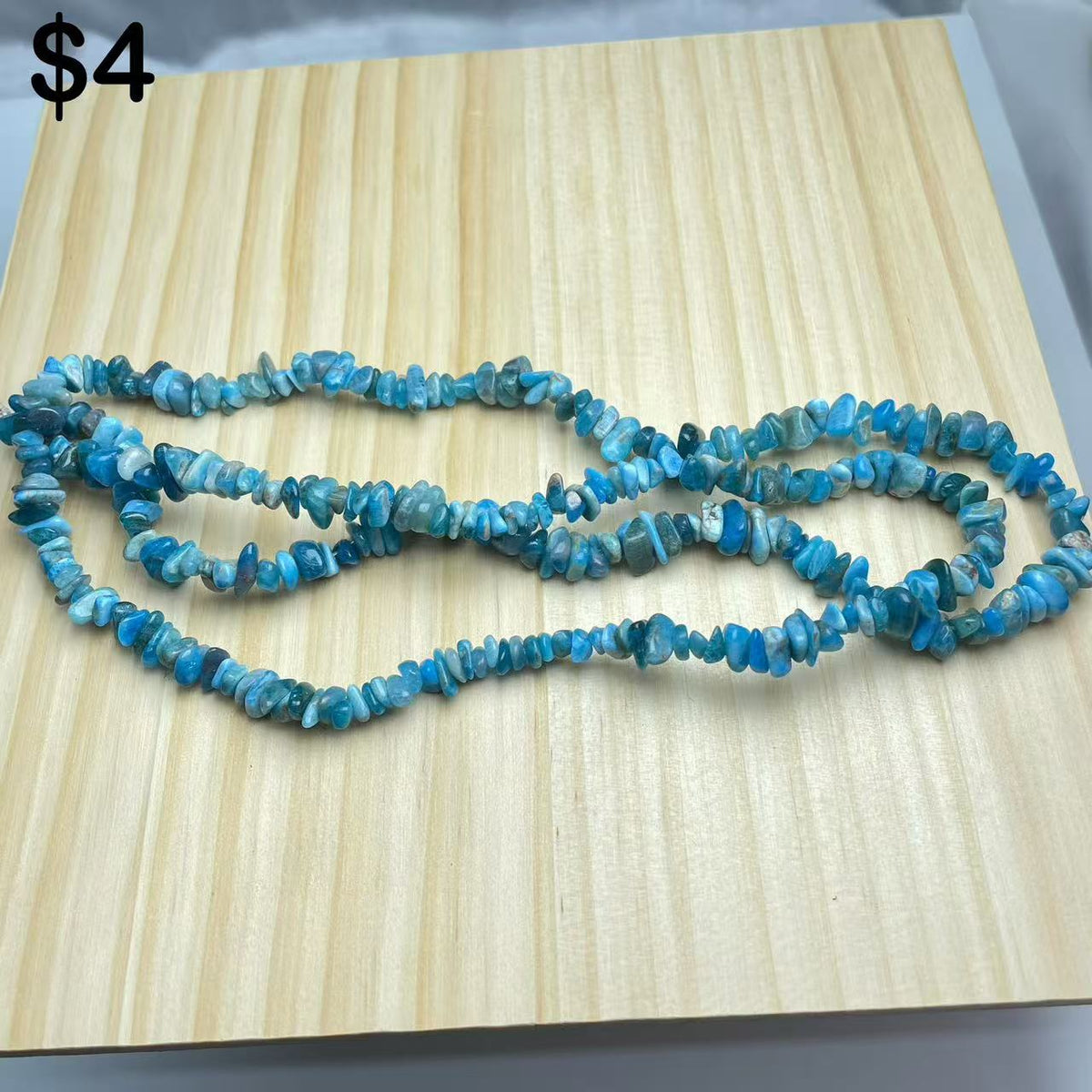 blue apatite chips string – Sunny Crystal Wholesale